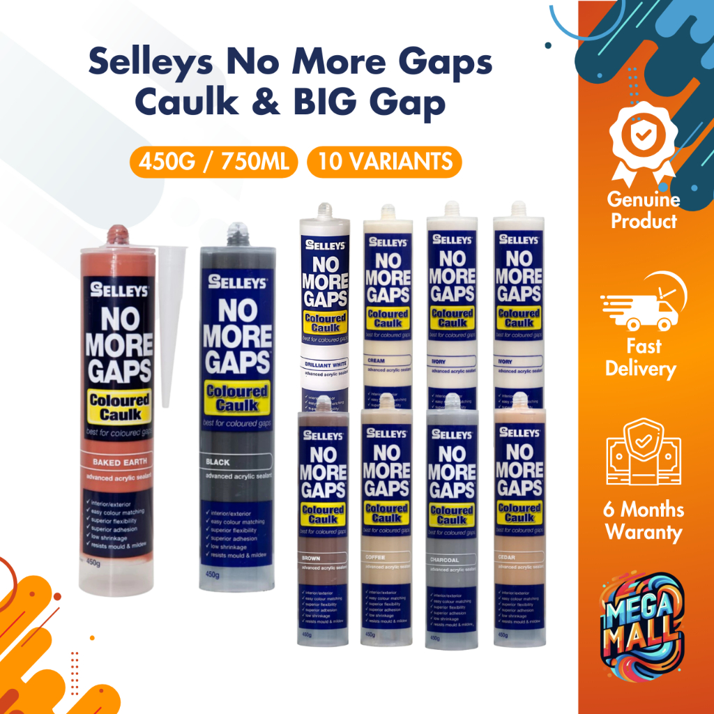 Selleys No More Gaps Caulk 450g & BIG Gap 750ml - Premium Acrylic Sealant Solution | Shopee ...