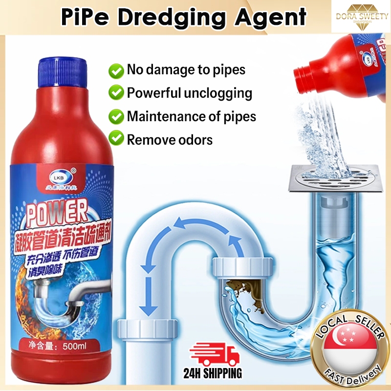 🇸🇬【SG stock】500ml Powerful Sink Drain Cleaners Pipe Dredging Agent ...