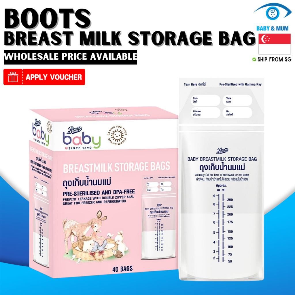 Boots Breast Milk Storage Bags (40pcs) – Safe Milk Storage | CHEAPEST ...