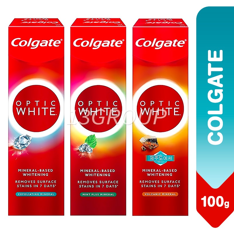 Colgate Optic White Whitening Toothpaste / Brighter Whiter Smile, 100g ...