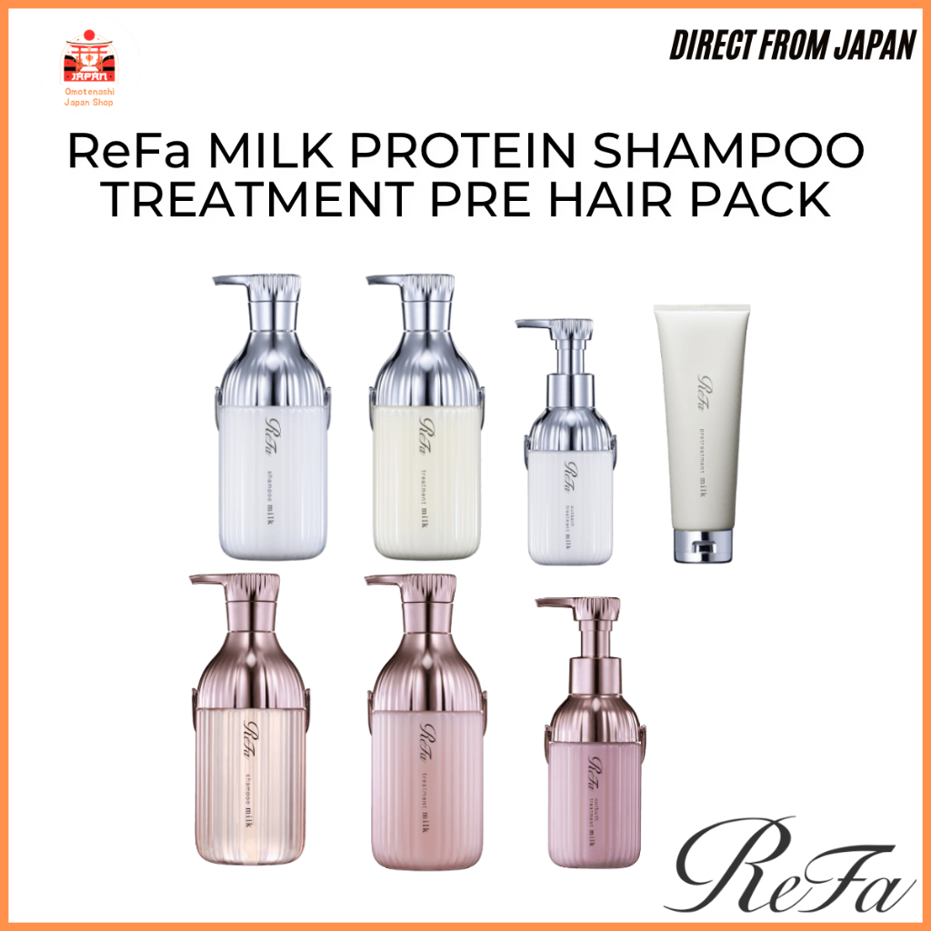 ReFa milk Protein Shampoo[500ml] & Treatment[500ml] & Out Bath ...