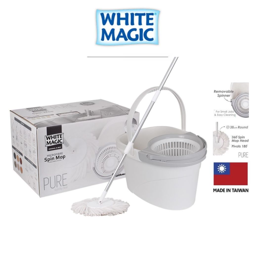 White Magic Pure Spin Mop Set | Shopee Singapore