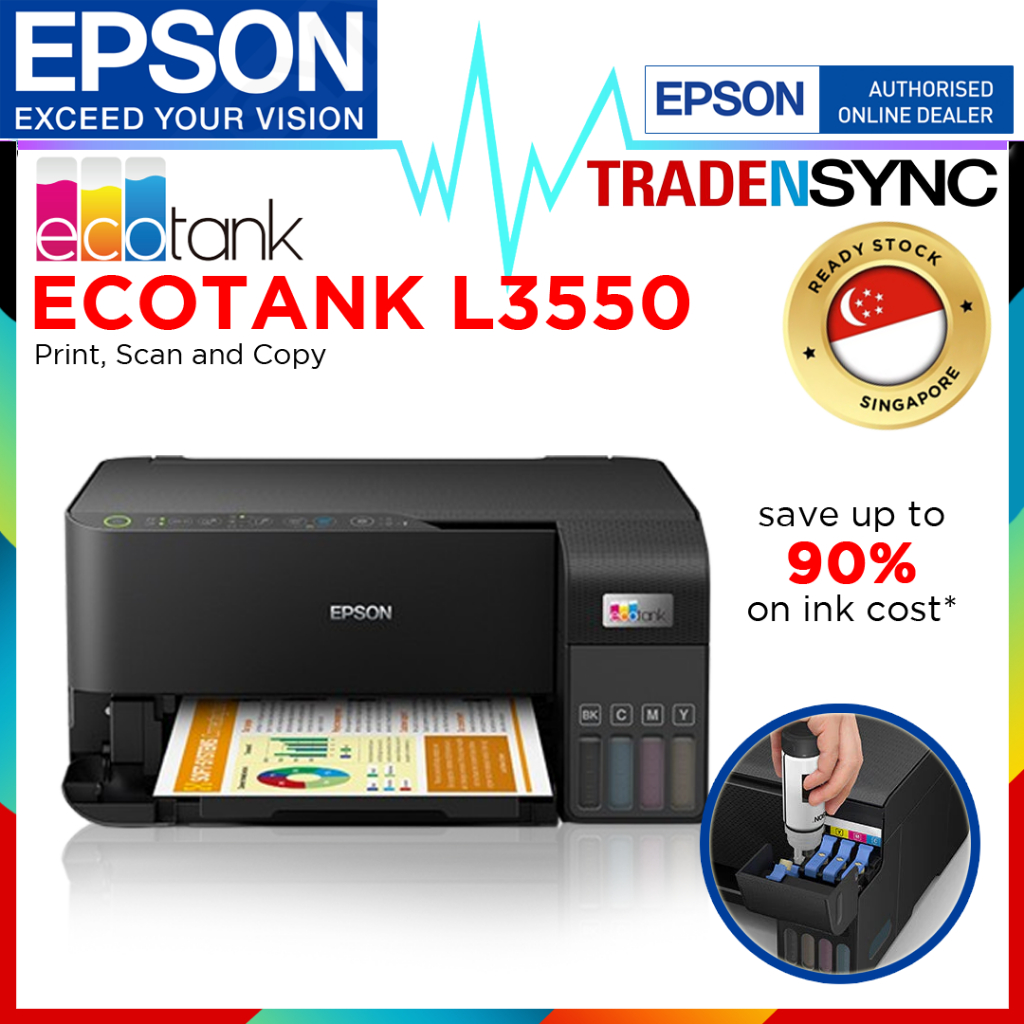 Epson EcoTank L3550 Home Ink Tank Printer, High-speed A4 colour 3-in-1 ...