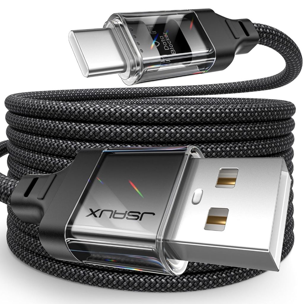 JSAUX Data Blocker USB-C Cable Charge-Only USB-A to USB-C Charging ...