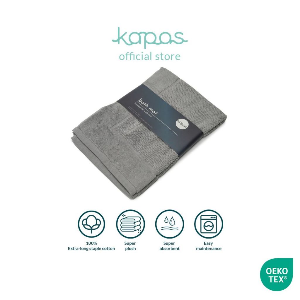 KAPAS LIVING | KAPASLUXE Bath Mat | 100% ELS Cotton | | Shopee Singapore