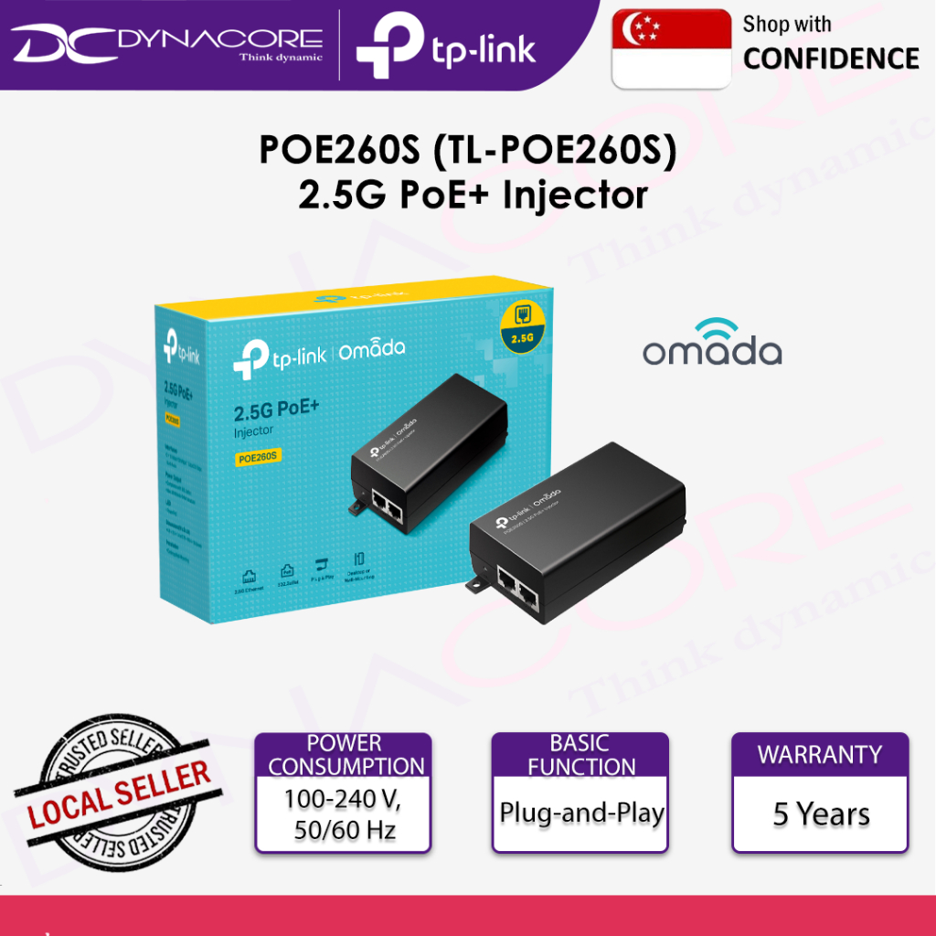 TP-LINK POE260S (TL-POE260S) 2.5G PoE+ Injector | Shopee Singapore