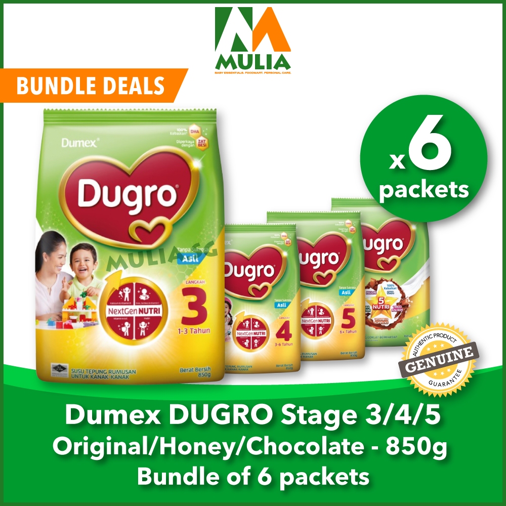 [Bundle x6] Dumex DUGRO Stage 3 / Stage 4 / Stage 5 - Original / Honey ...