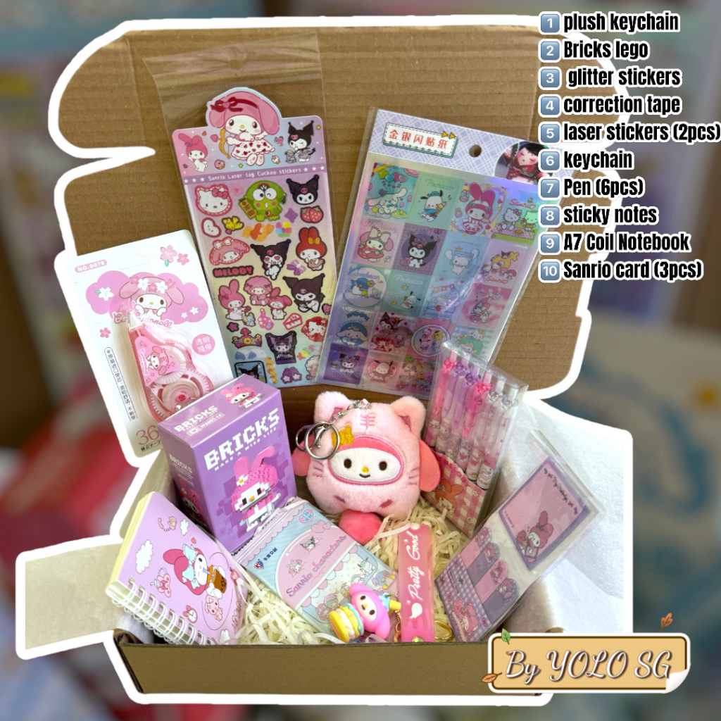 Melody and Cinnamoroll Gift Box Set, Sanrio Family , Birthday Gift ...
