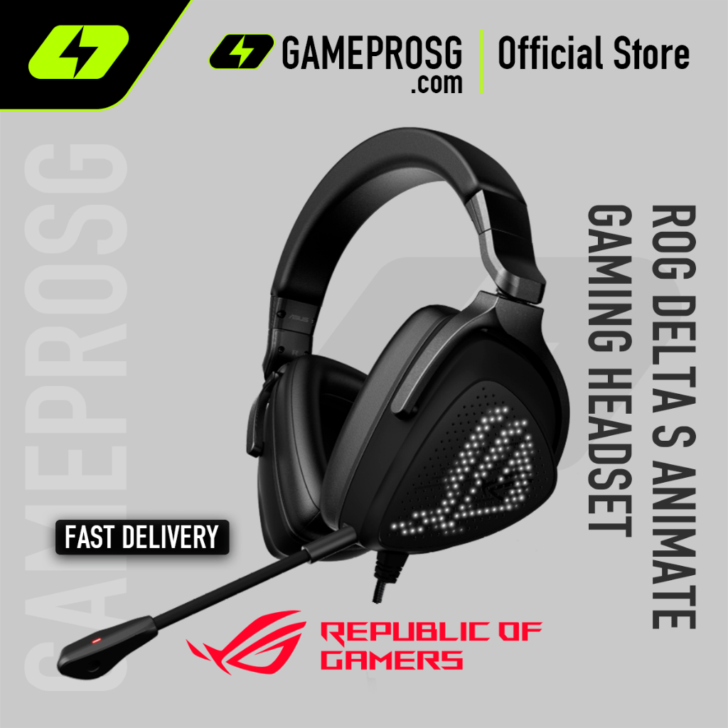 ASUS ROG Delta S Animate Wired Gaming Headset / PC / MAC / PlayStation ...