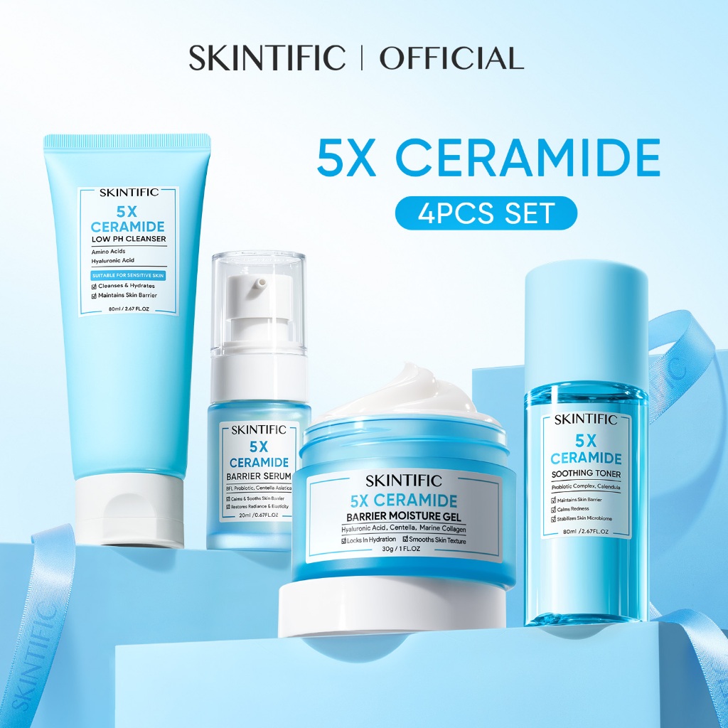 SKINTIFIC Skin Barrier Brand Box 4PCs Set Worth $100 | Shopee Singapore