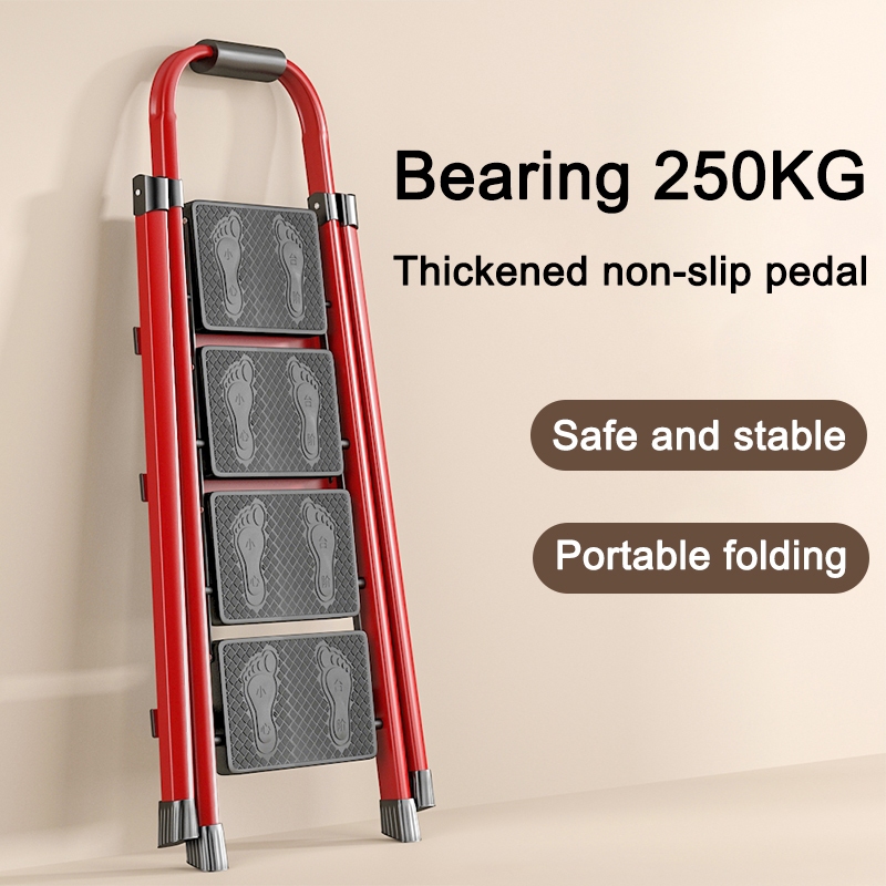 SG🔥Ladder Foldable Step Ladder Thickened Non-slip Wide Pedal Household ...