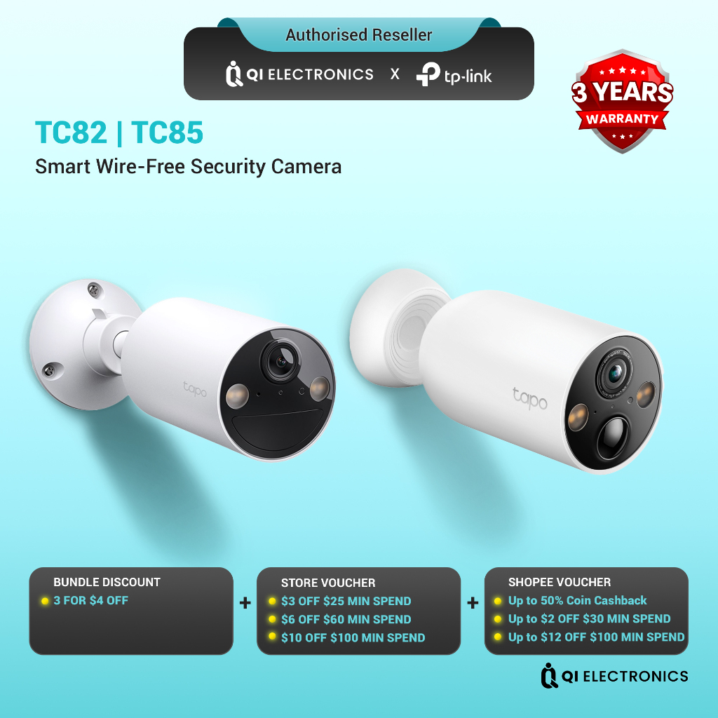 TP-Link Tapo TC82 | TC85 Smart Wire-Free Security Camera | Shopee Singapore