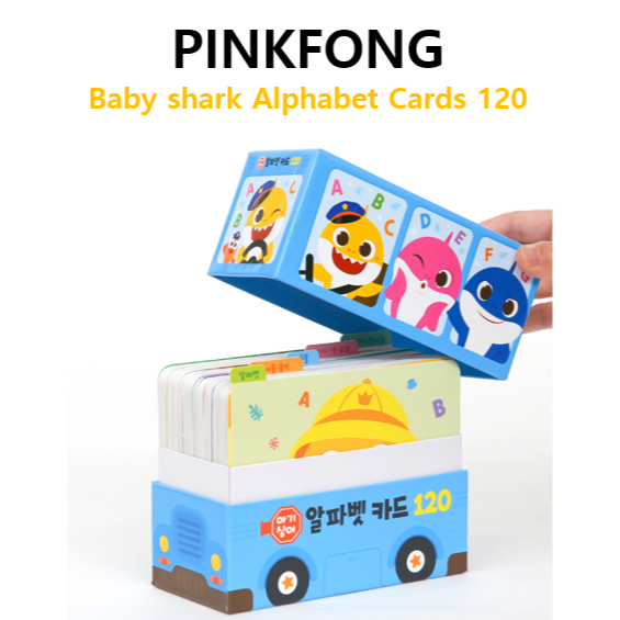 PINKFONG Baby shark Alphabet Cards 120 English Speaking Practice Baby ...