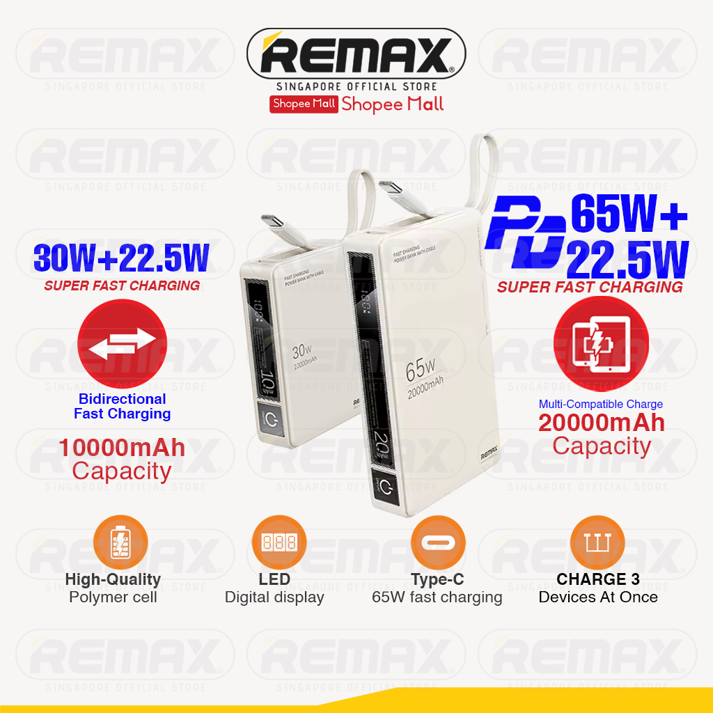 [CCC Certified] RPP-86/RPP-87 10000mAh/20000mAh 30W+22.5W/65W+22.5W ...