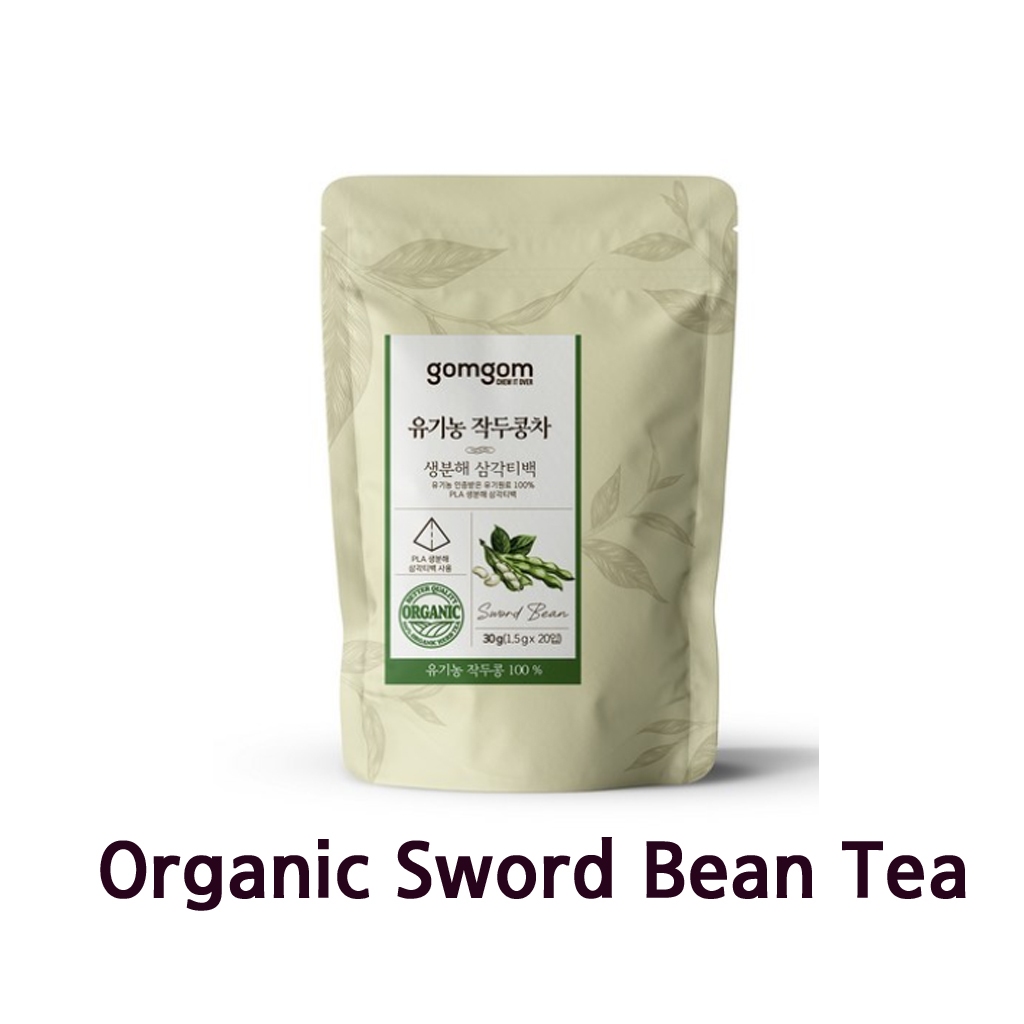 GOMGOM 100% Organic Sword Bean Tea Bags, Green Bean Pea Korean ...