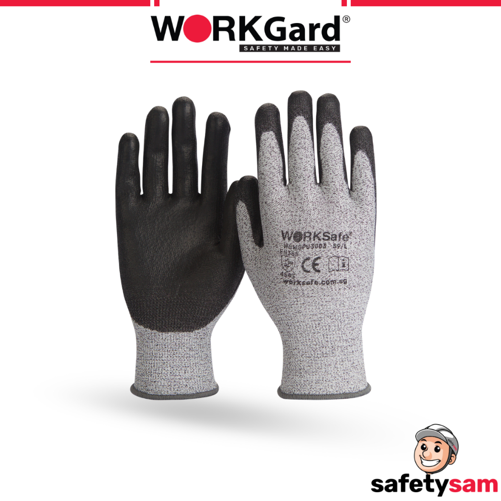 WORKSafe PU3003 Cut 5 Cut Resistant Safety Gloves | Shopee Singapore