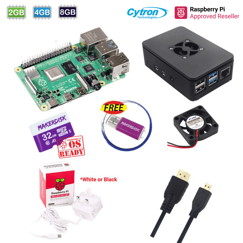 Raspberry Pi 4 Model B Basic Kit V2 - UK Plug | Shopee Singapore