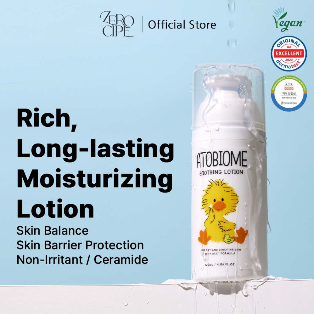 [ZEROCIPE OFFICIAL] Atobiome Soothing Lotion 120ml, Moisture, Dry Skin ...