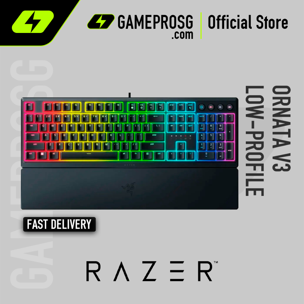 Razer Ornata V3 Full-Size Wired Mecha-Membrane Gaming Keyboard with ...