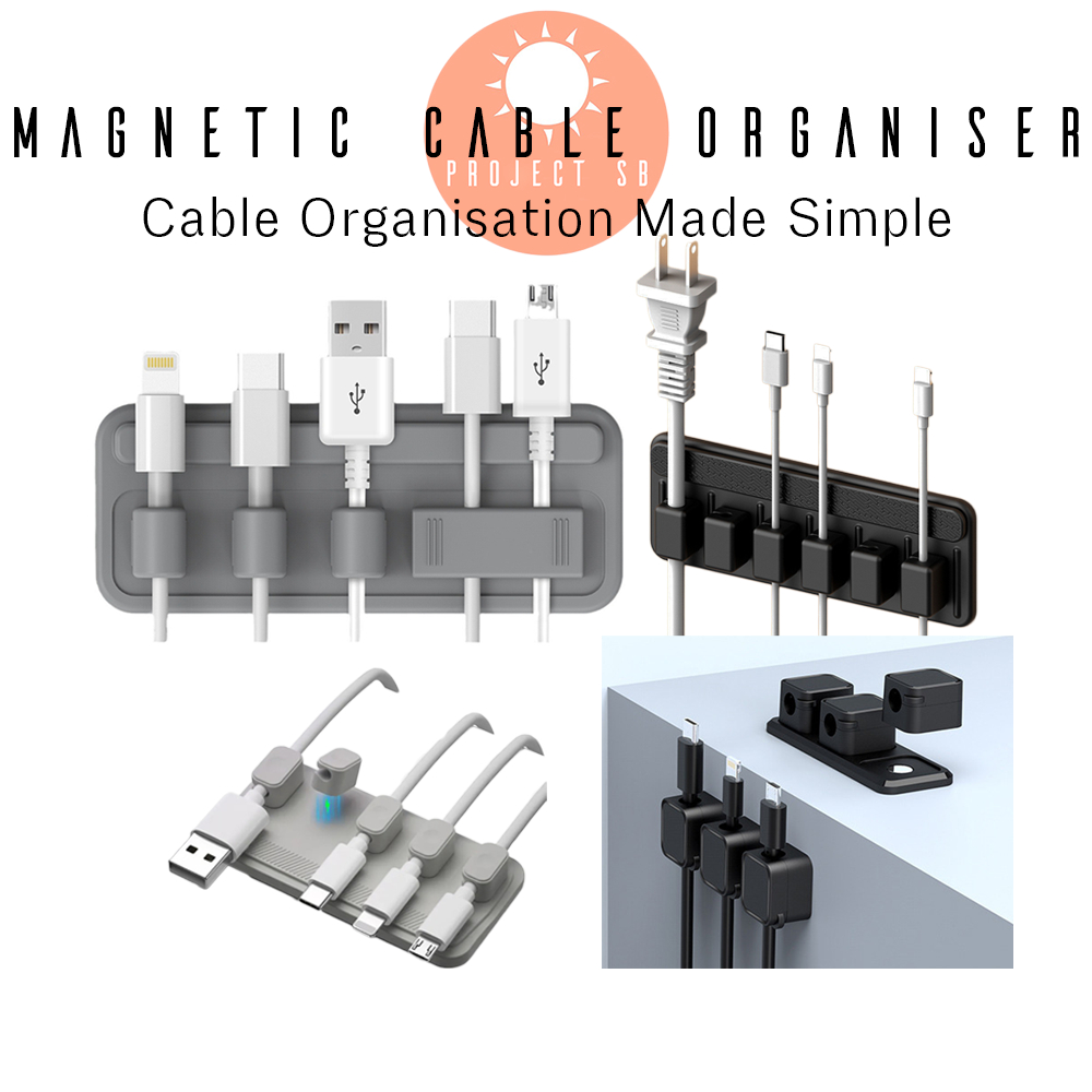 Magnetic Cable Organizer Clip – Desktop Wire Holder for USB-C ...