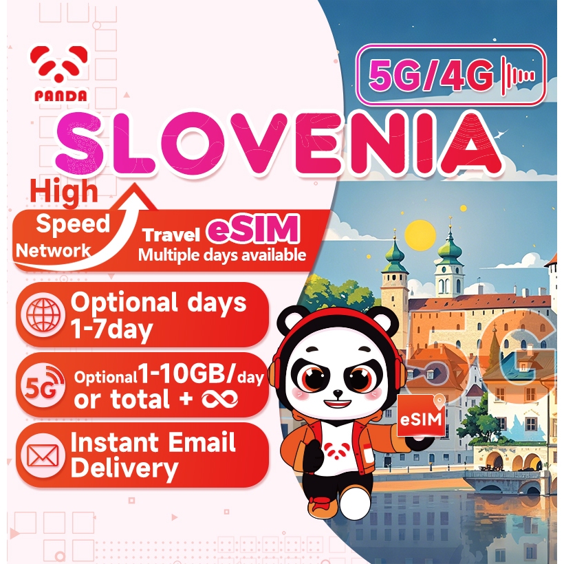 eSIM-Slovenia 1-7Days Daily 1GB-10GB Unlimited Data | Instant Email Delivery | High Speed 5G ...