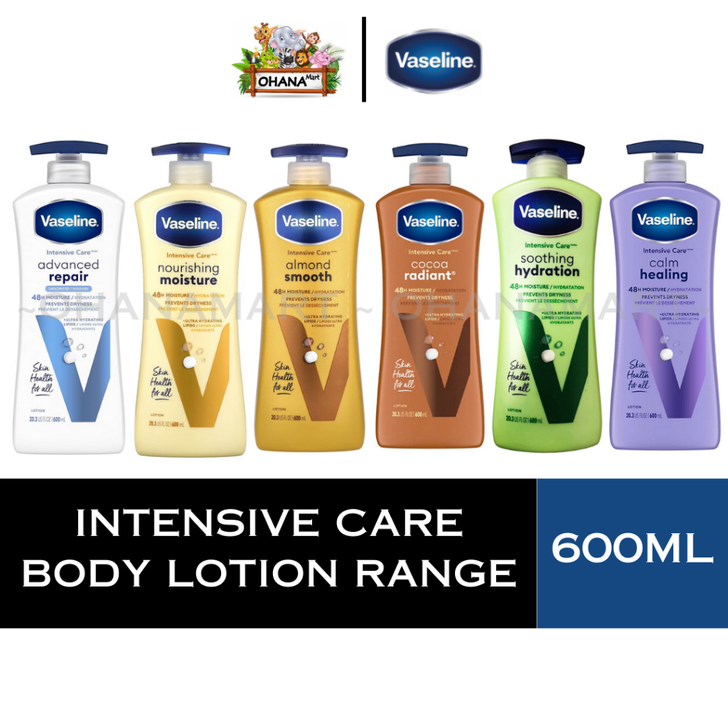 VASELINE® INTENSIVE CARE™ Advanced Repair / Calm Healing / Soothing ...