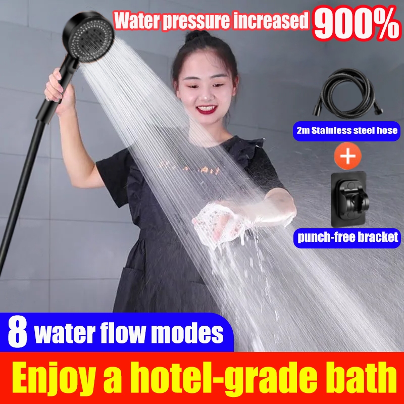 Increase water pressure by 1000% Shower Head High Pressure 9 Modes ...