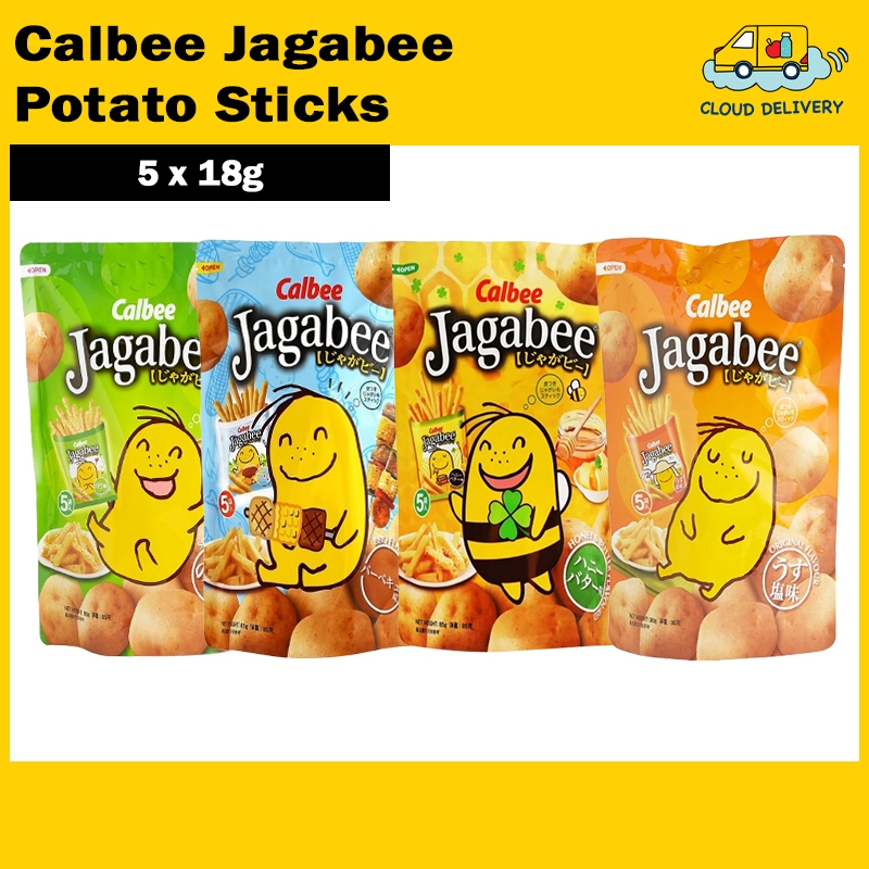 Calbee Jagabee Pouch Potato Chips Sticks (5 x 18g) | Shopee Singapore