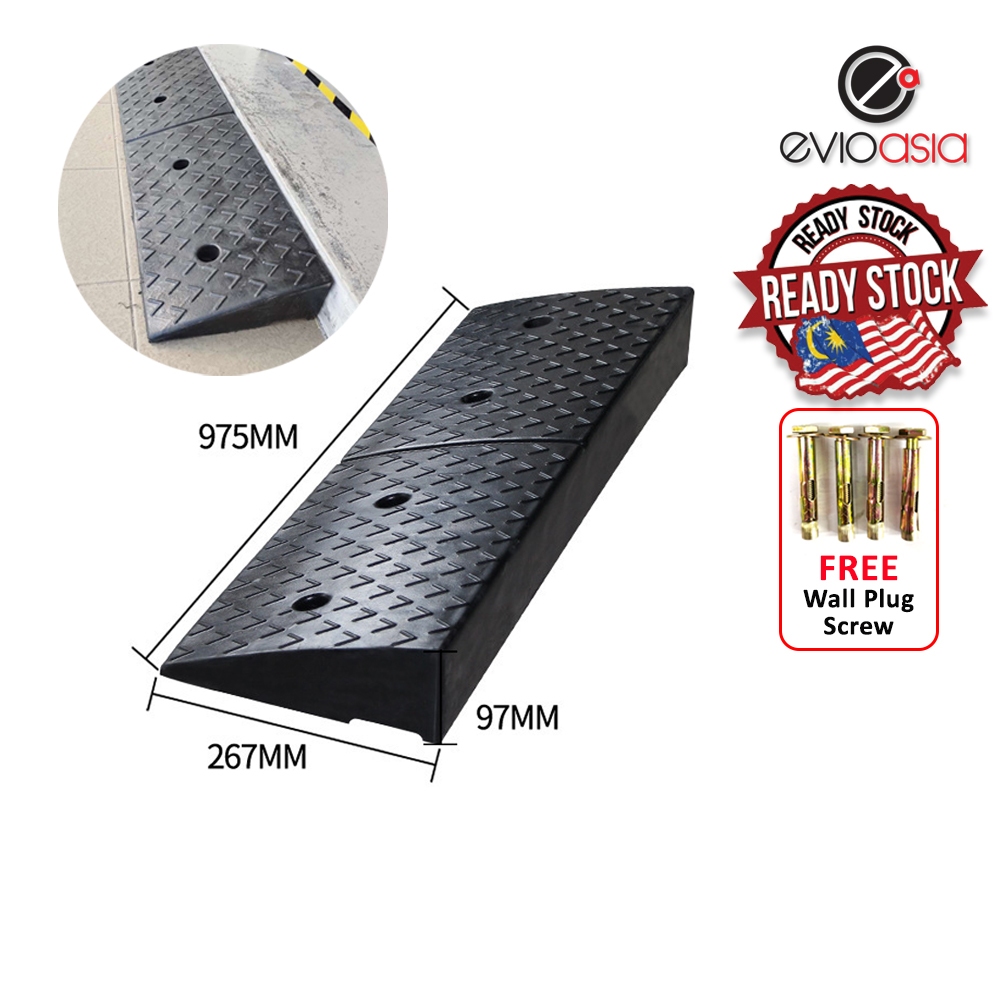 Heavy Duty Rubber Road Curb Ramp Solid Rubber Base | Shopee Singapore
