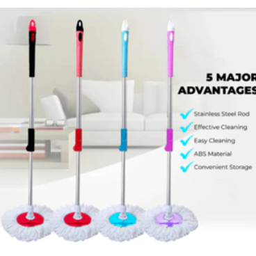 Mop Stick / Mop Pole with Mop Tray Set With Or Without Mop Heads / Easy ...