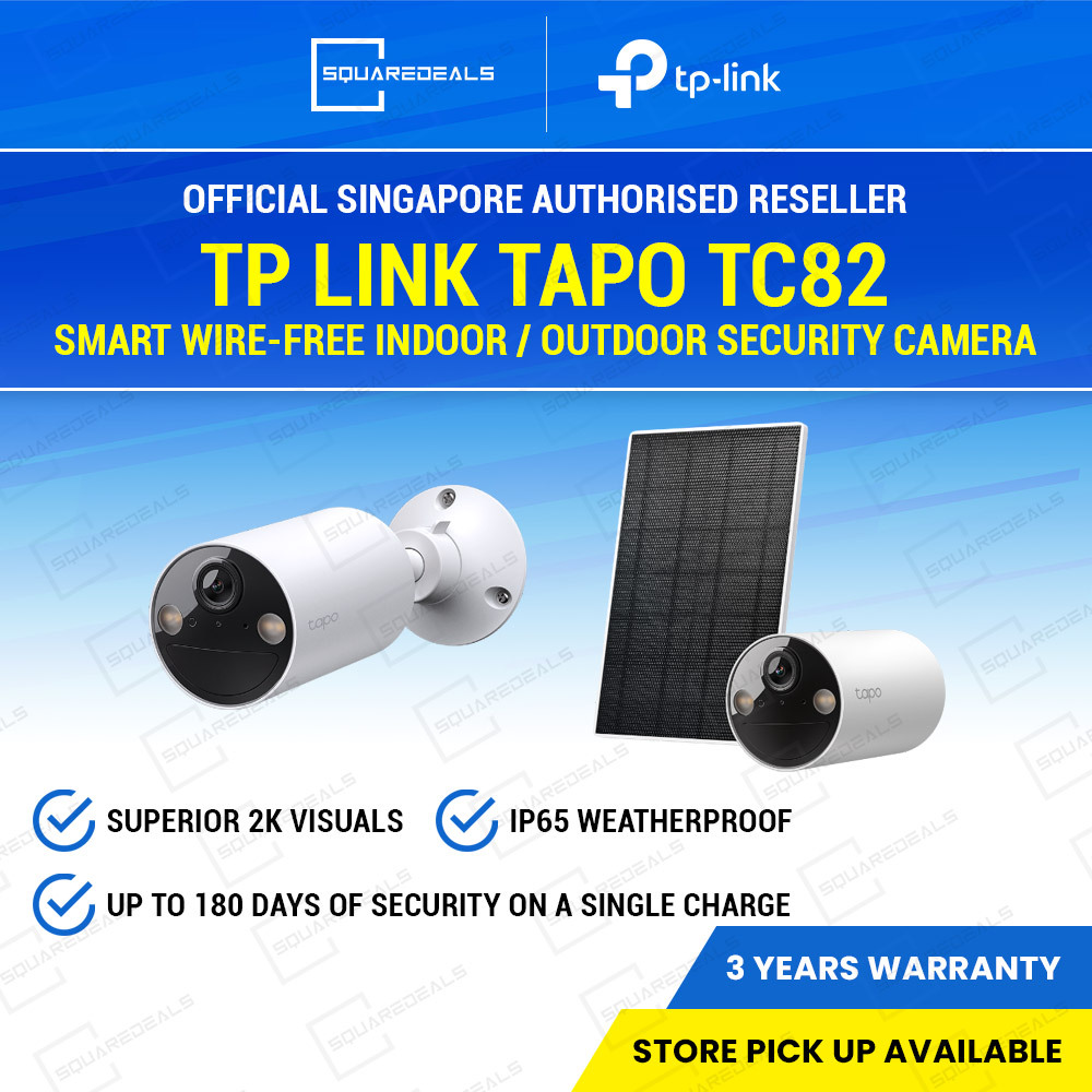 TP Link TC82 TC82 KIT Indoor Outdoor Solar Powered Security Camera ...