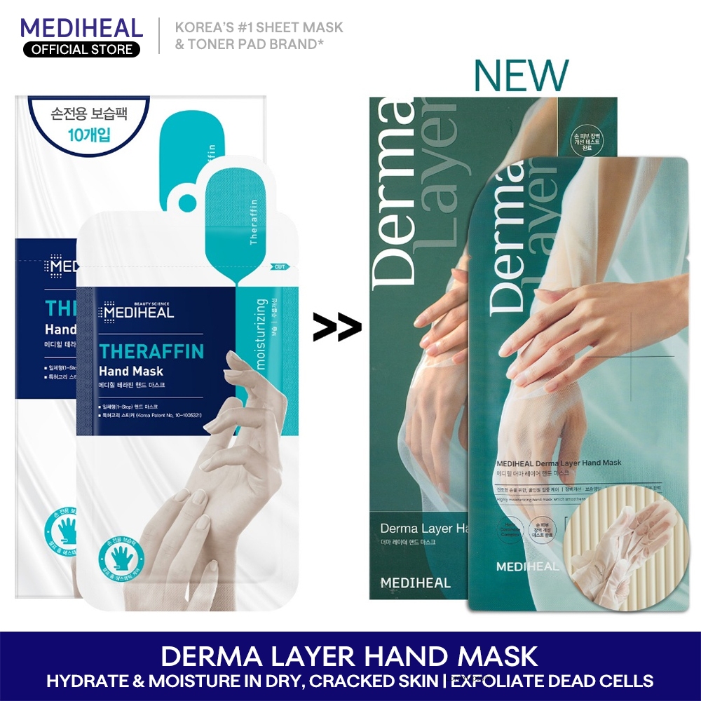 MEDIHEAL Theraffin Hand Mask Sheet(Older ver) | Derma Layer Hand Mask ...