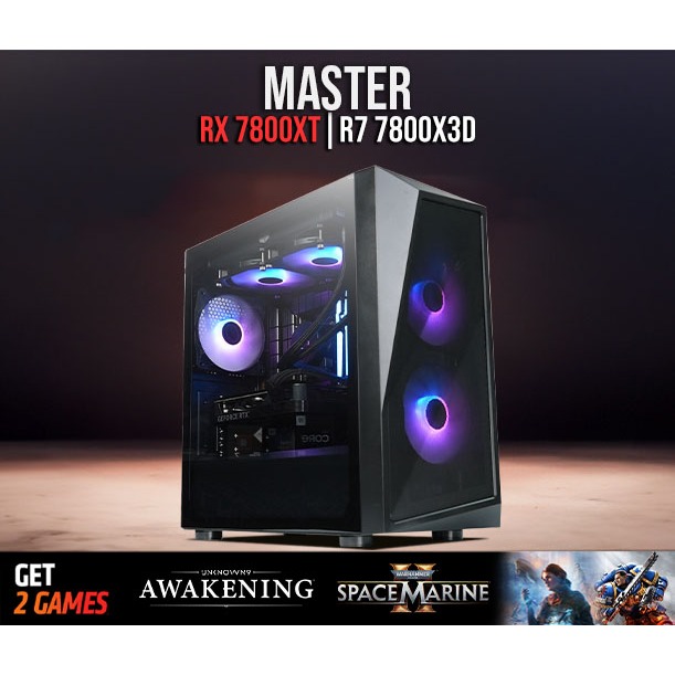 INVADER MASTER M14 | RX 7800XT | Ryzen 7 7800X3D GAMING DESKTOP ...