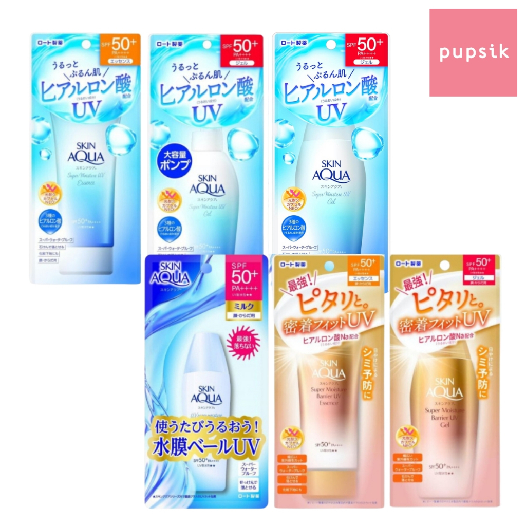 Skin Aqua UV Super Moisture SPF50+ PA++++ Essence / Gel / Milk (7 Types ...