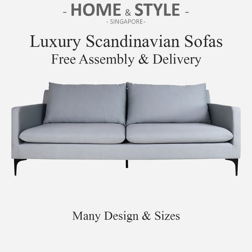 [SG Ready Stock] Quality 3 Seater Sofa Fabric Sofa 2.1m Scandinavian ...