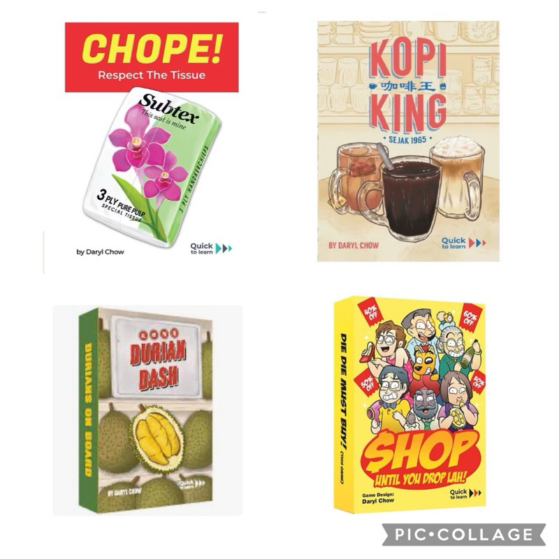 SG Seller: Singapore Card Games Kopi King Chope Durian Dash Shop Until ...