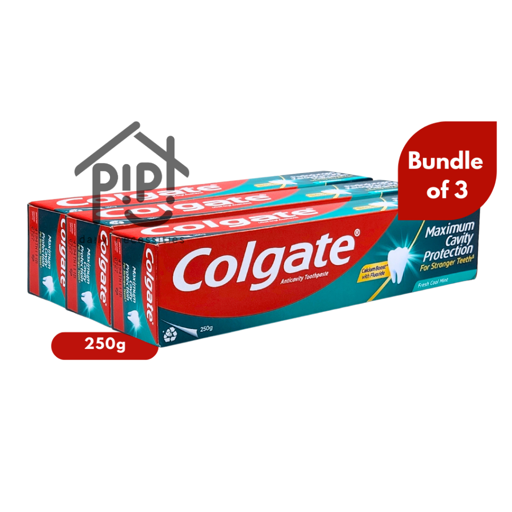Colgate Max Cavity Protection Toothpaste Fresh Cool Mint 3 x 250g ...