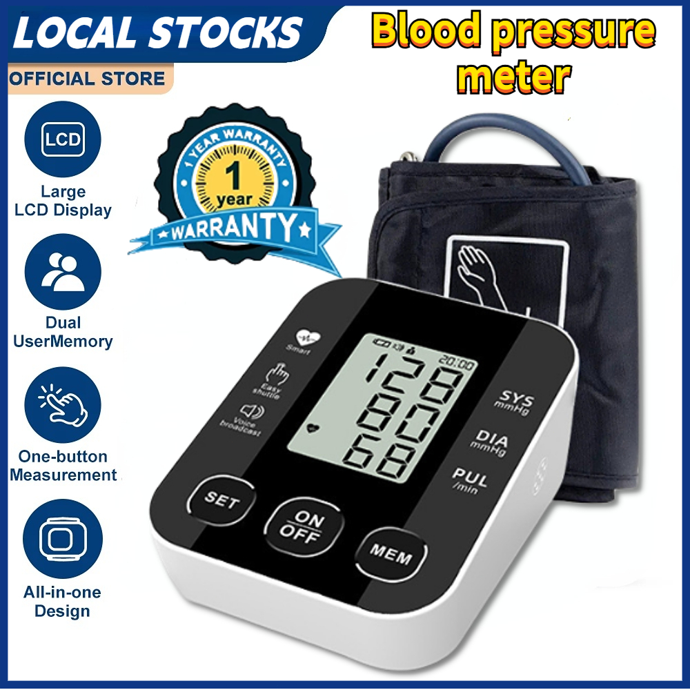 🔥SG Stock🔥Arm Type Blood Pressure Monitor LED Display Screen Digital ...