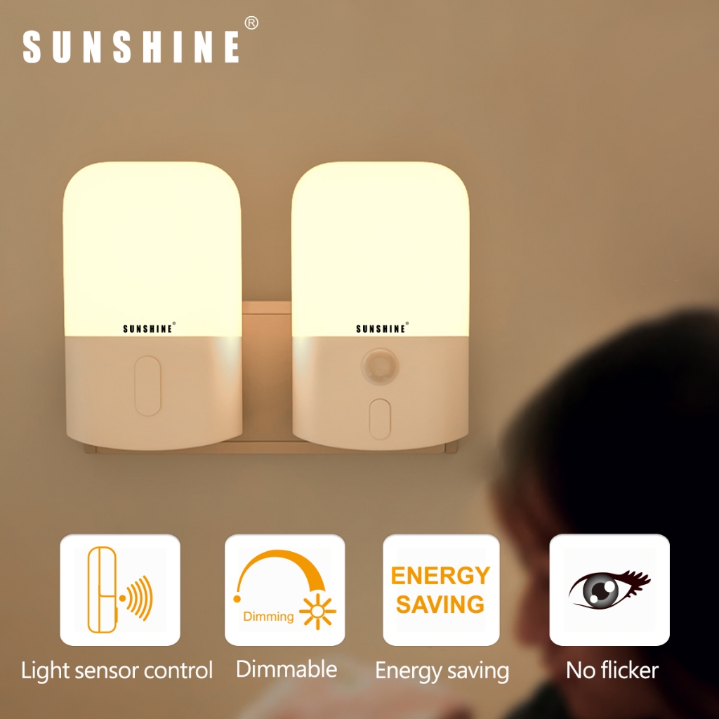 SUNSHINE LED Sensor Night Light 3-Stage Sensor Wall Light (Warm White ...