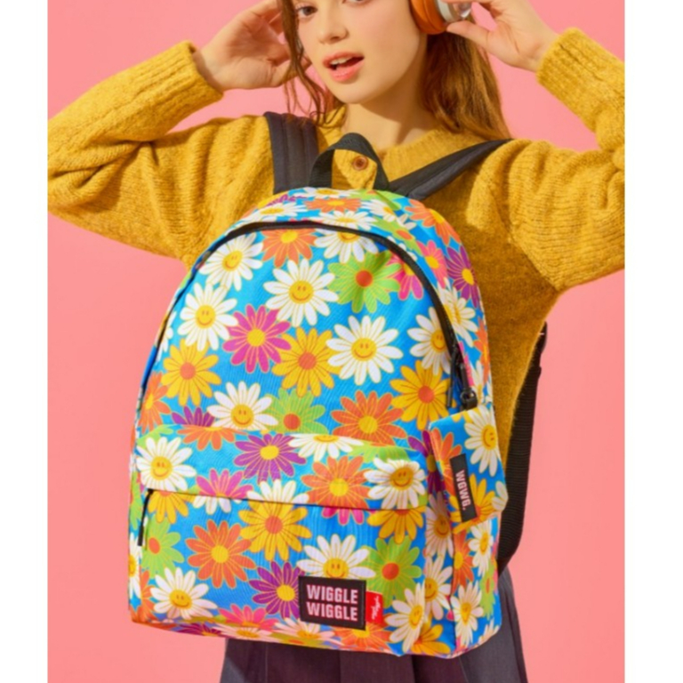[Wiggle Wiggle] Pattern Backpack (Korean Brand) | Shopee Singapore