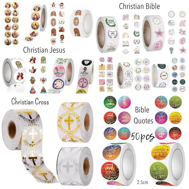 [SG STOCK] Jesus Christian Bible Quotes Motivational Reward Stickers ...