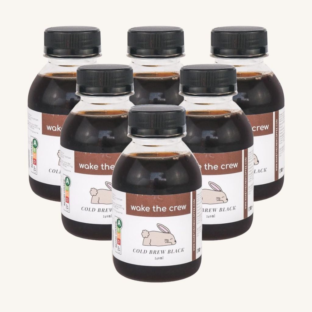 Wake The Crew Cold Brew Coffee Black (Unsweetened) - 6 Pack | Shopee ...