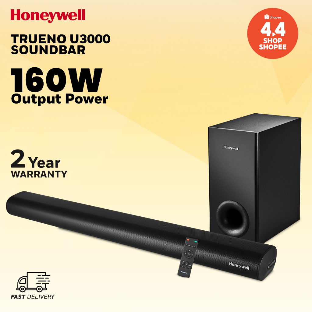 Honeywell Soundbar Trueno U3000 160W Soundbar with Wired Subwoofer ...