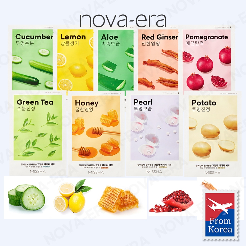 [NOVA-ERA] MISSHA Airy fit sheet mask korea 12 type beauty masks ...
