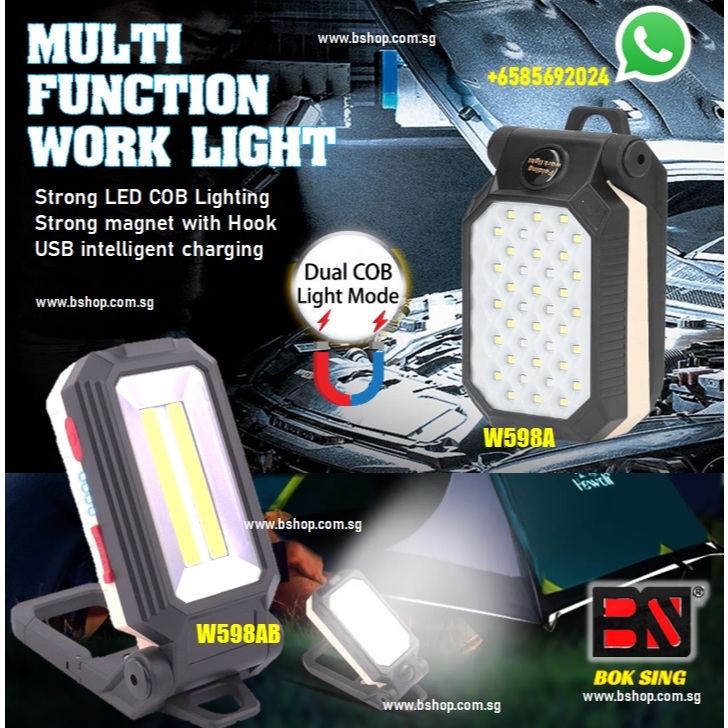 MULTIFUNCTION LED WORKING LIGHT/ USB RECHARGEABLE COB LED WORKING LAMP ...