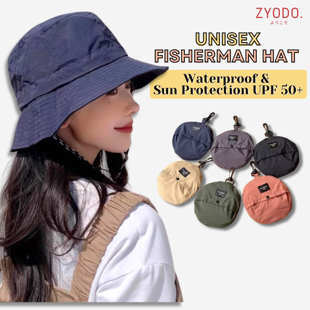 Foldable Fisherman Hat / Bucket Hat Outdoor Hat Korean Hat | Shopee ...