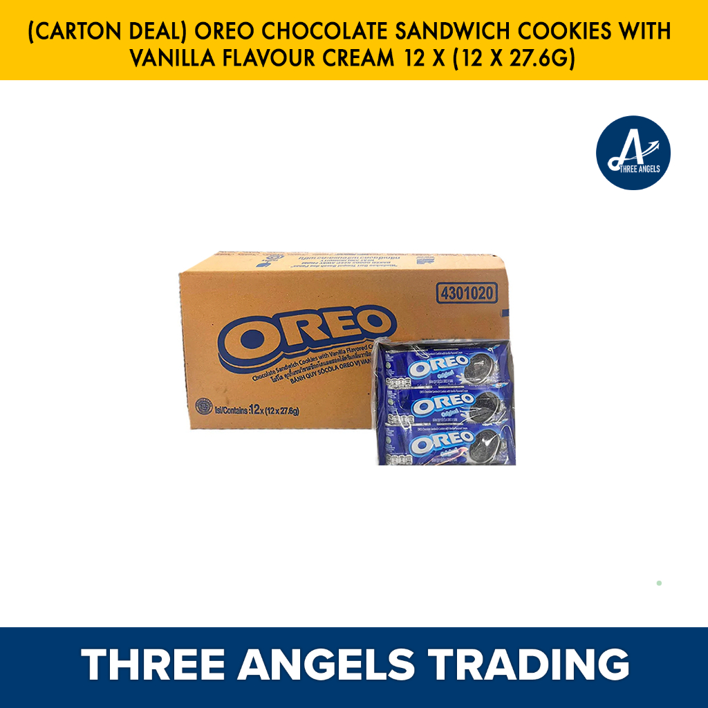 (Carton Deal) Oreo Chocolate Sandwich Cookies with Vanilla Flavour ...