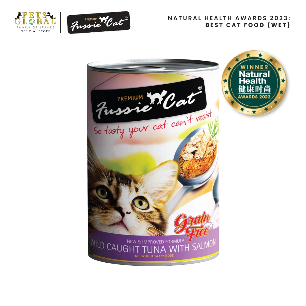 Fussie Cat Wild Caught Tuna with Salmon Wet Cat Food (400g x 24 cans ...