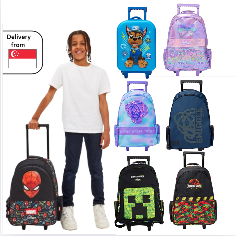 [Authentic] Smiggle Trolley Bag Hello Kitty Sonic Backpack Girl Luggage ...