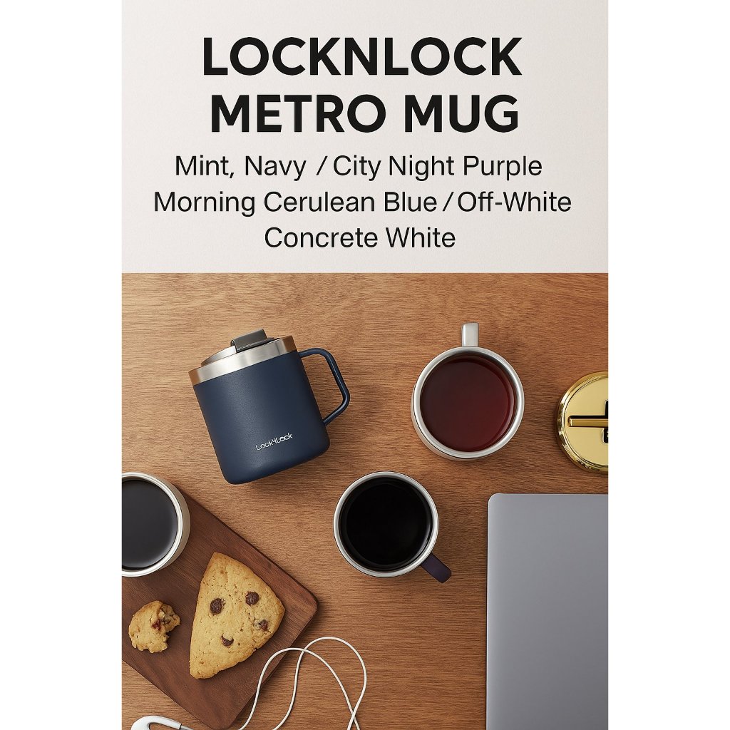 LocknLock Metro Handle Tumbler | Leak-Proof Mug with Flip Cap | Shopee ...